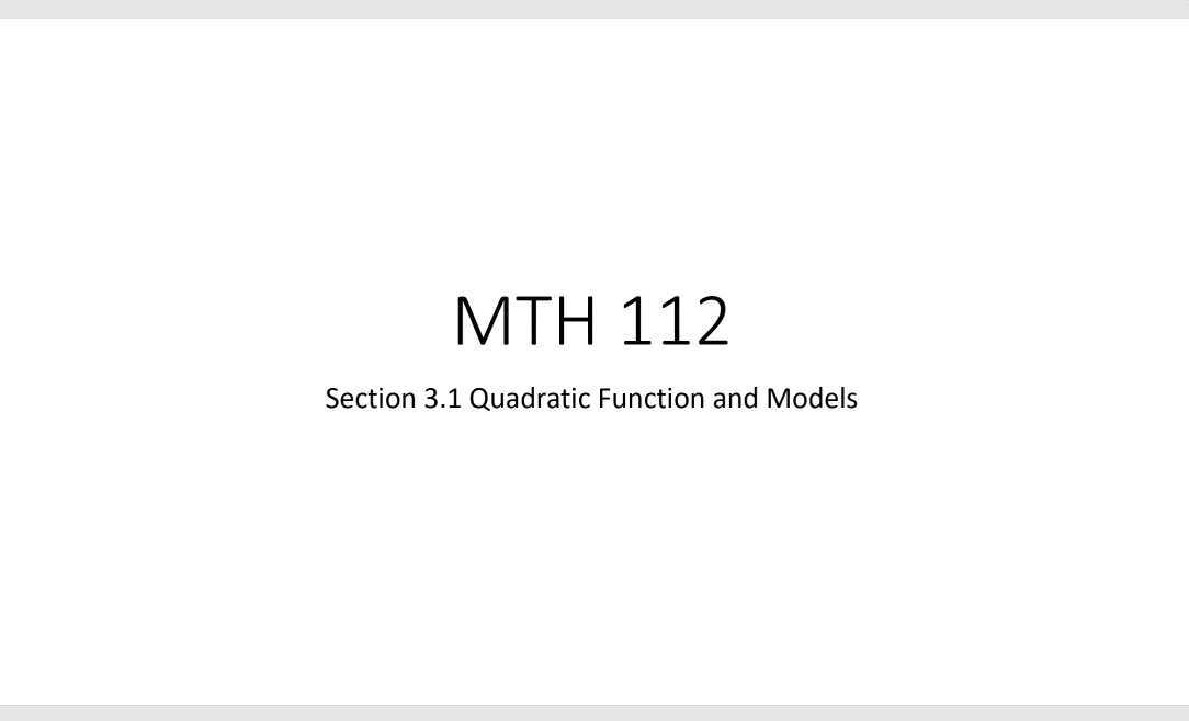 MTH 112 3.1