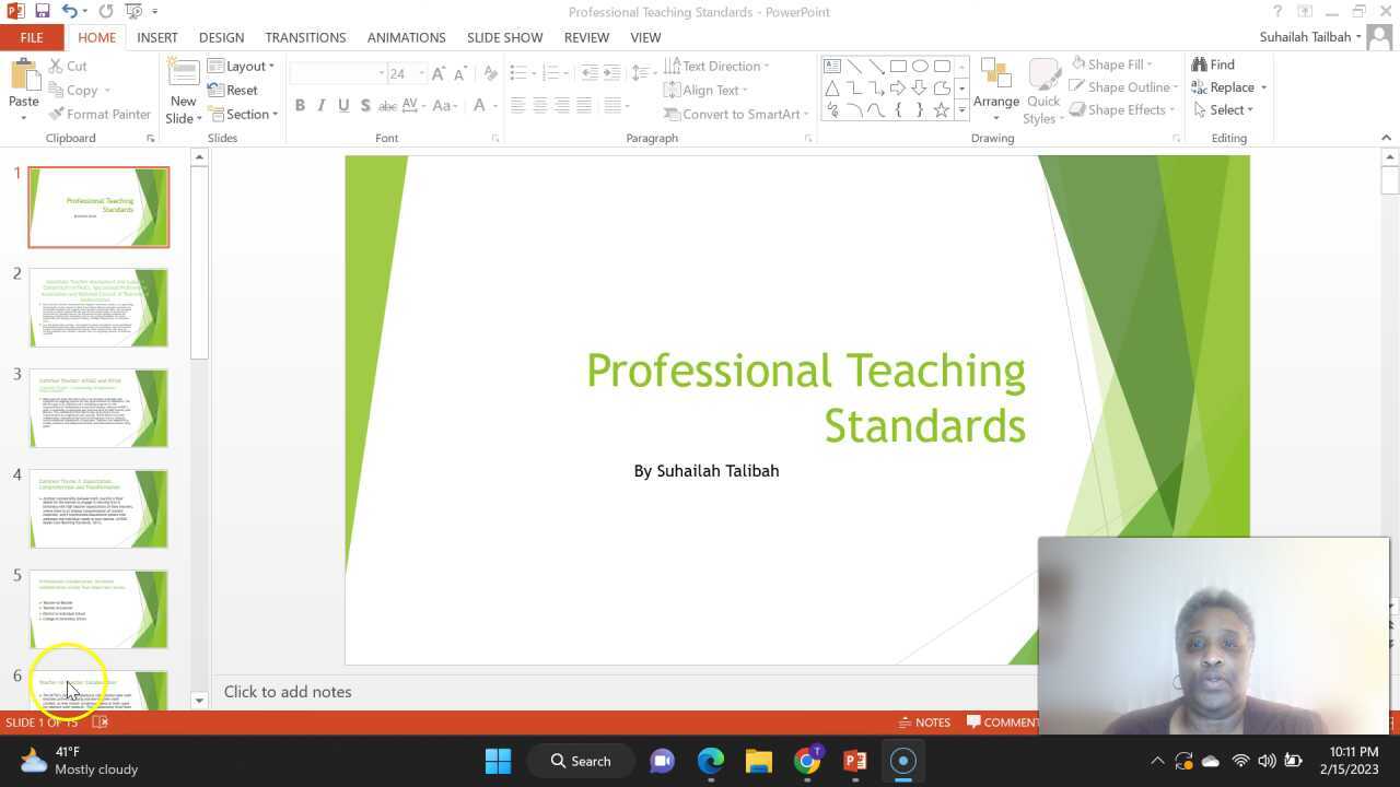 Professional Teaching Standards