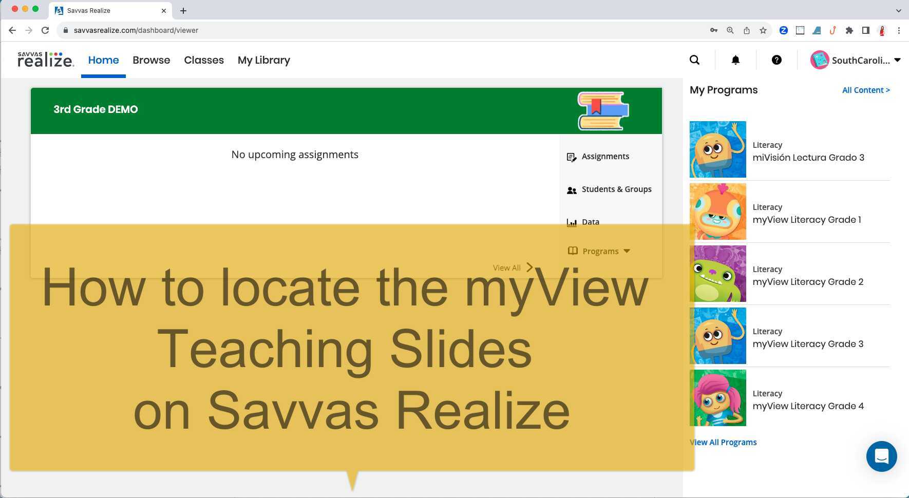 Locating myView Teaching Slides