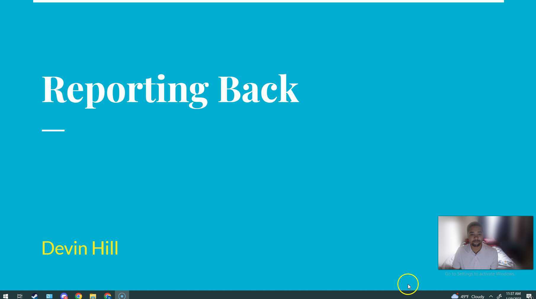 Reporting Back