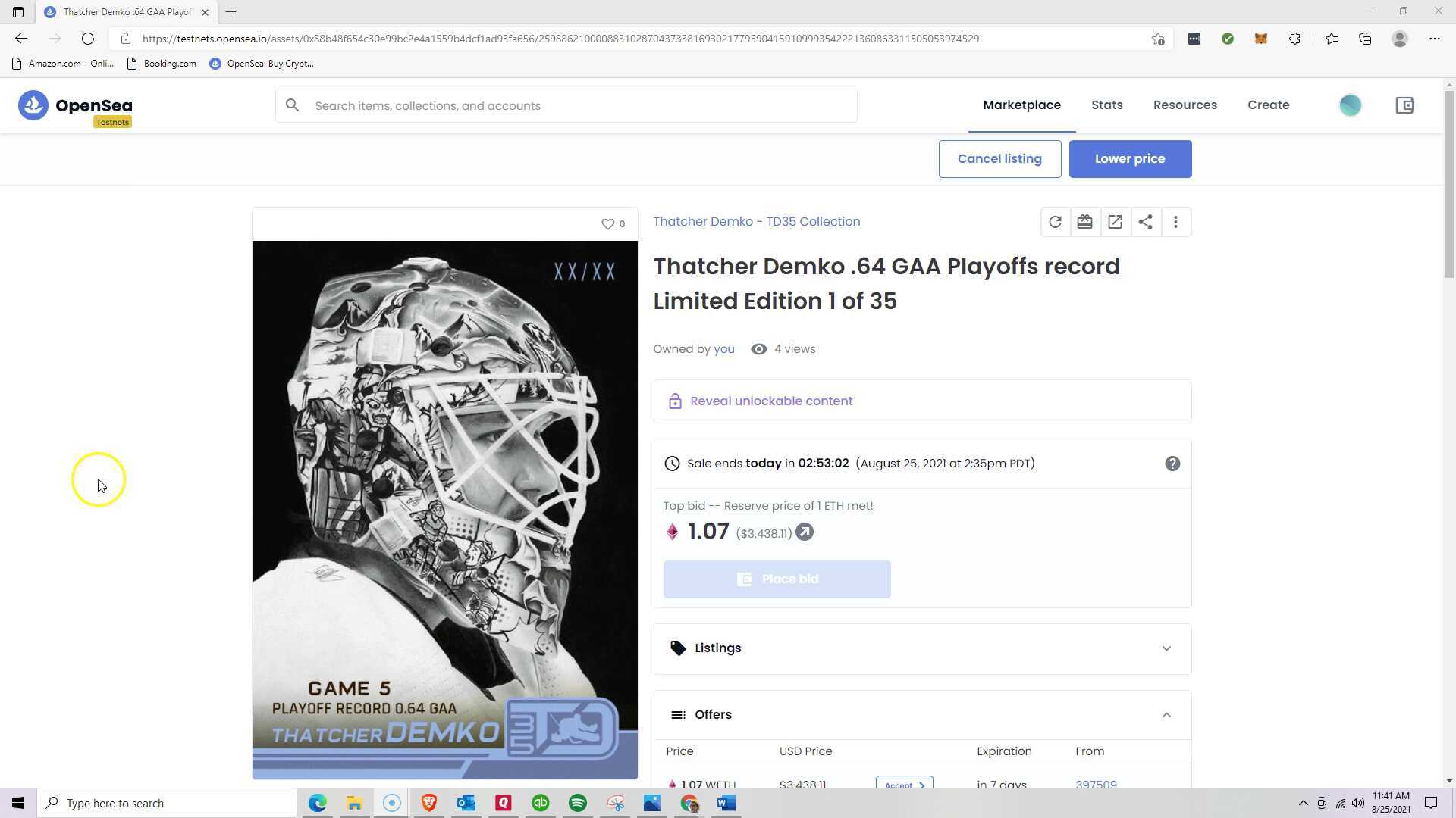 OpenSea unlockable content question