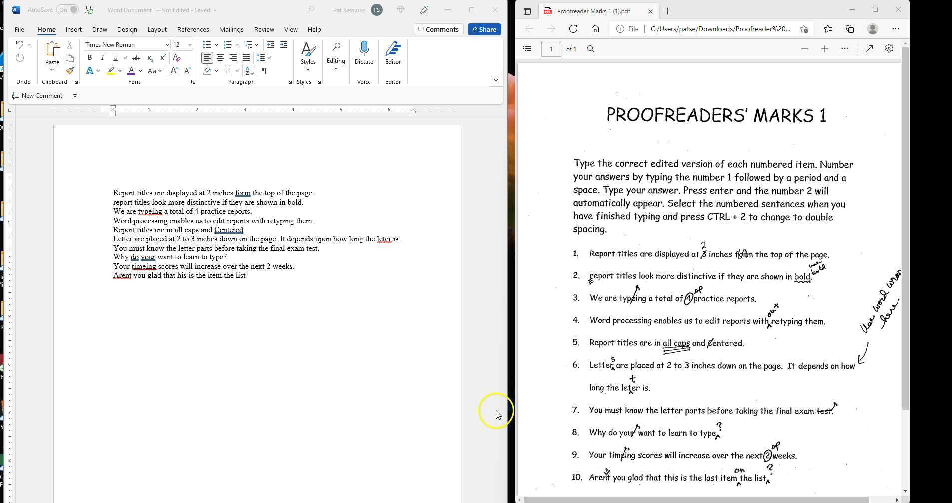 Word Document 1--Editingb