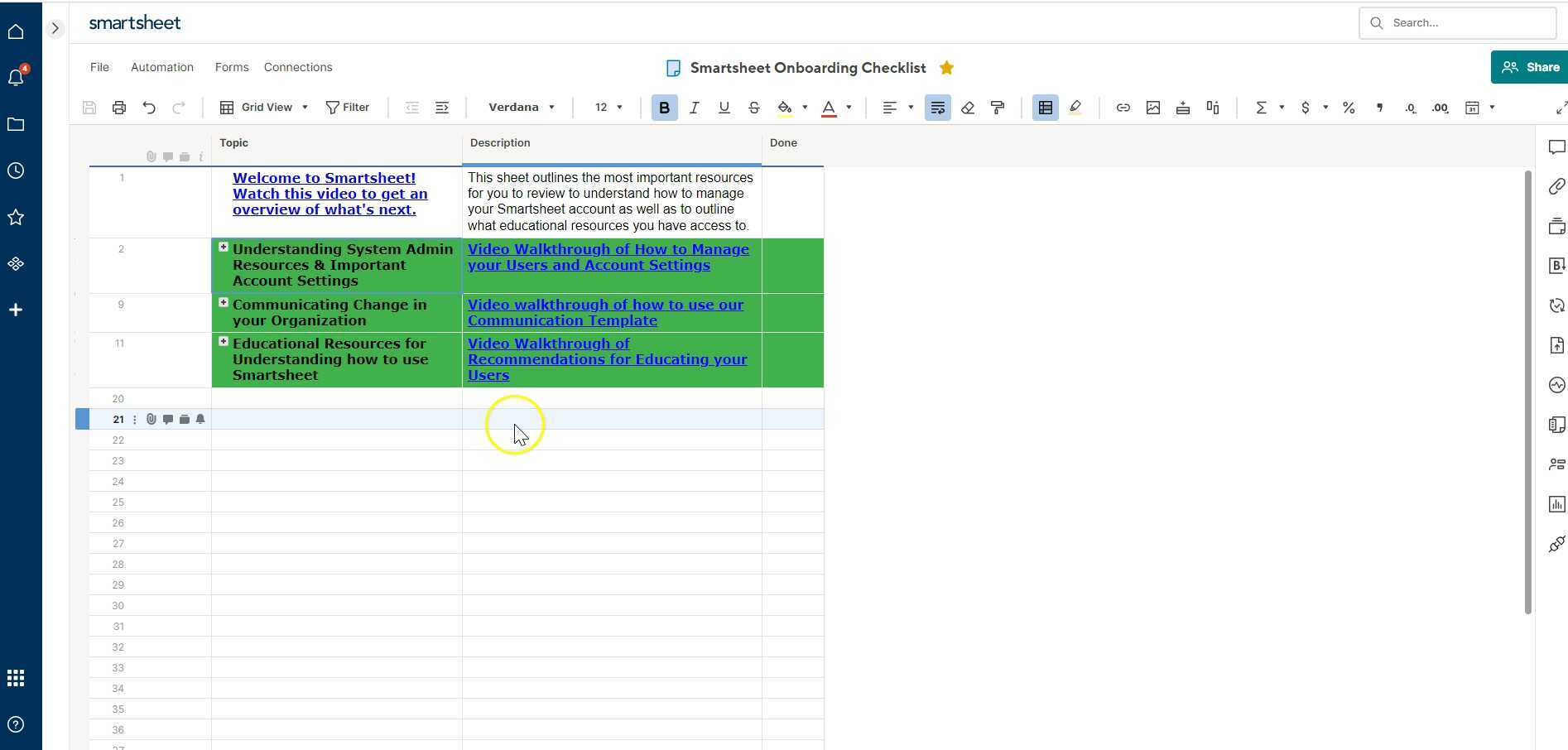 Welcome to Smartsheet