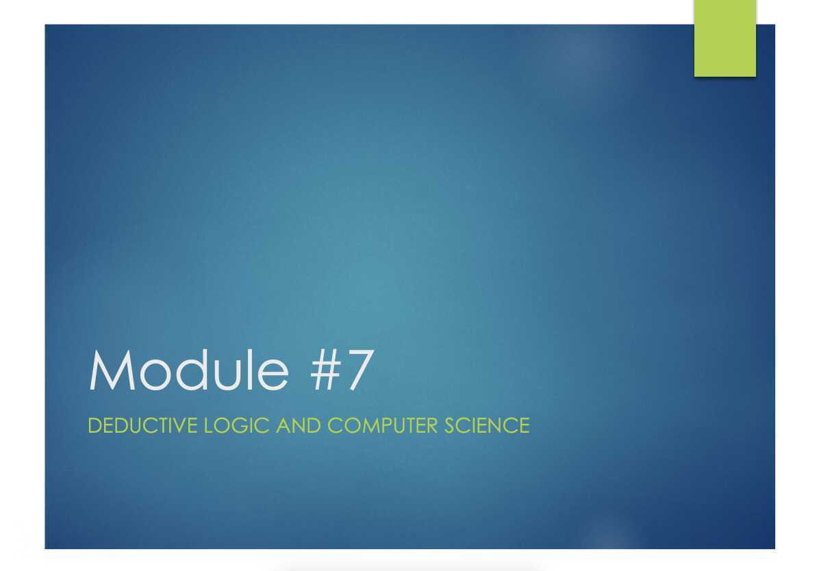 Module #7