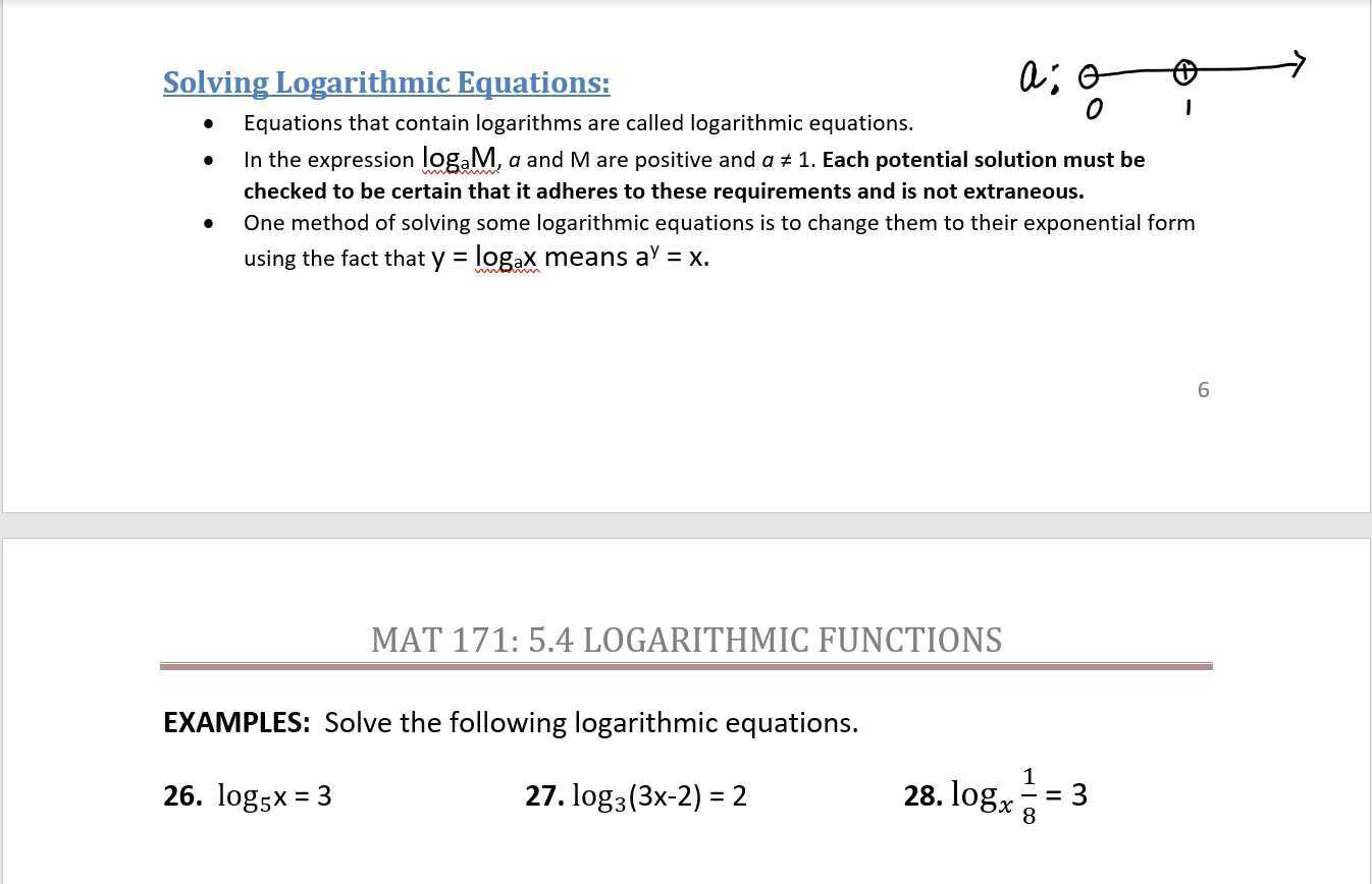 MAT 171: 5.4 Logarithmic Functions - Part 5