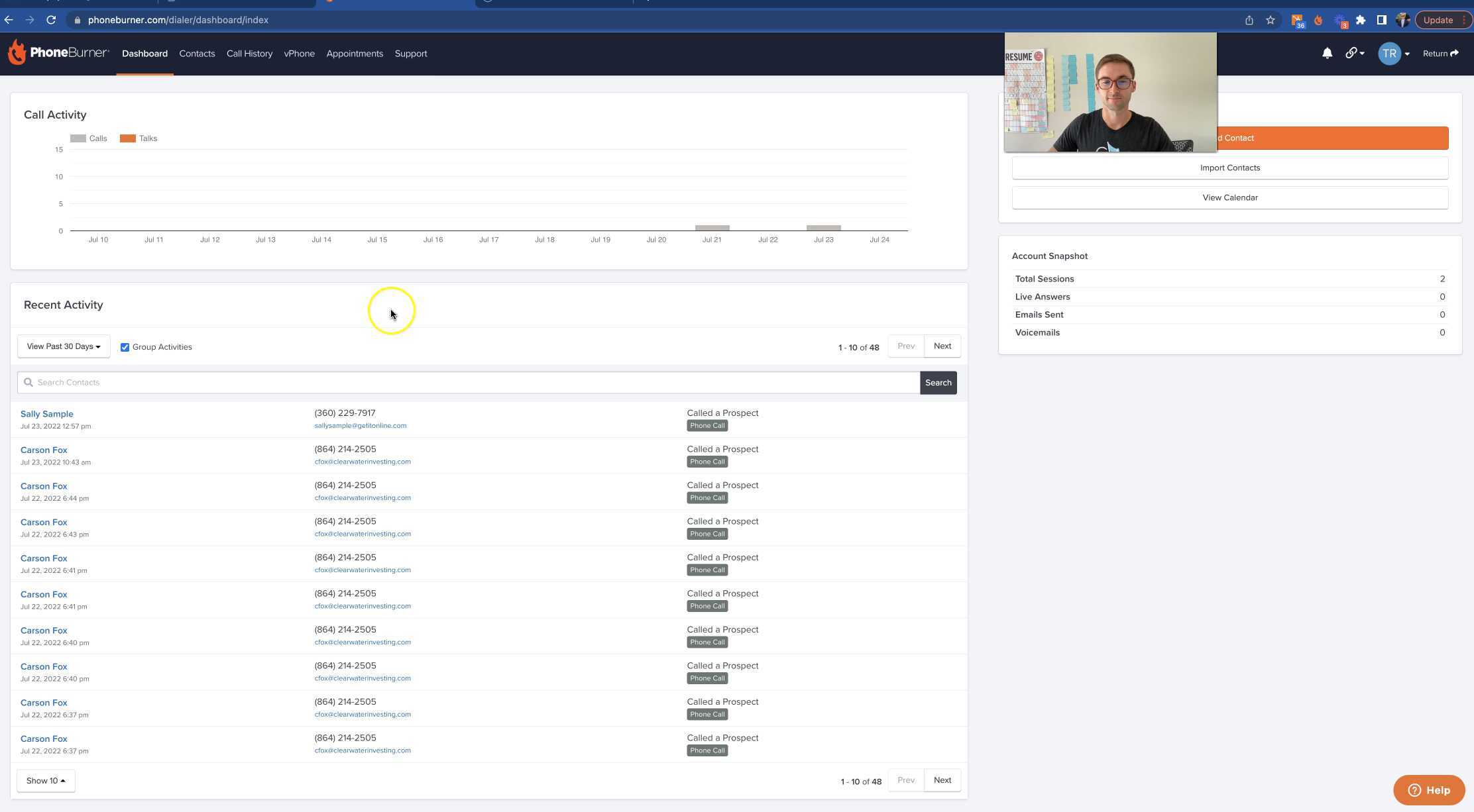 How to start dialing