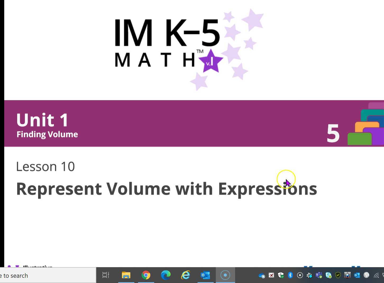 Lesson 10: Represent Volume with Expressions