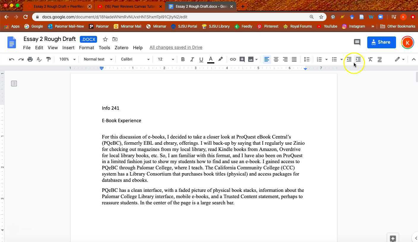 Commenting in Google Docs