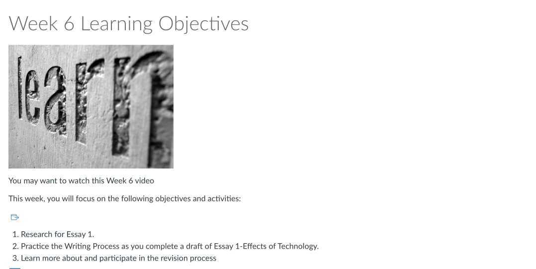 Eng 101-Week 6 Module