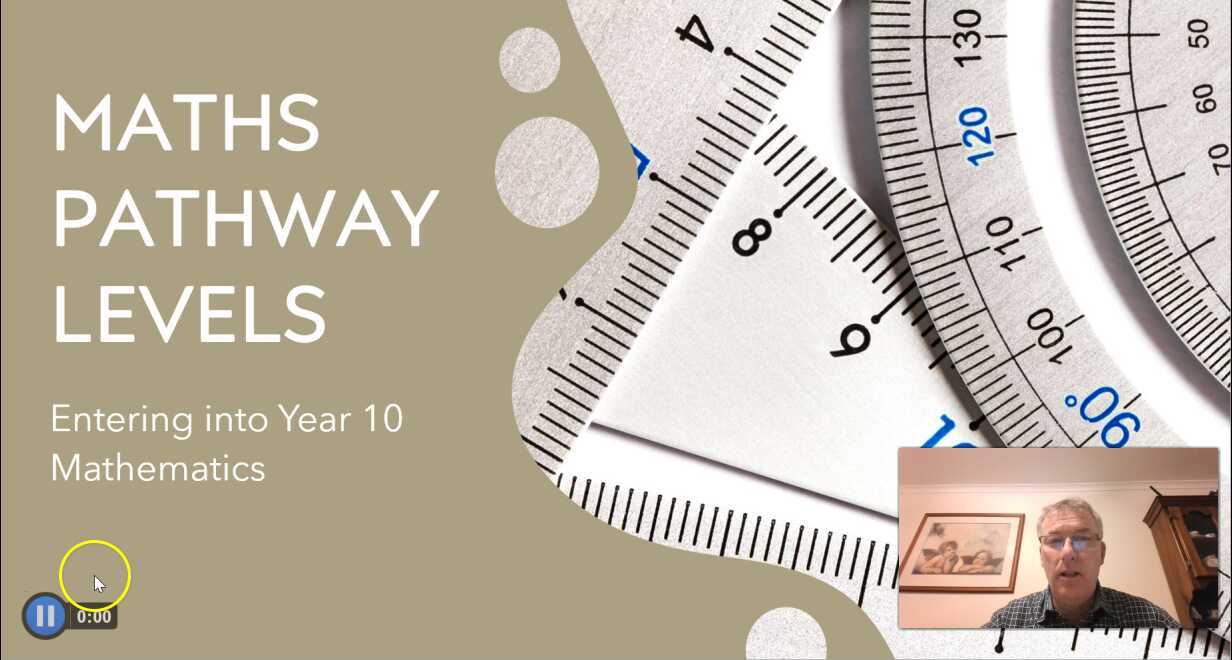 Maths Pathway Levels - Entering into Year 10 Mathematics