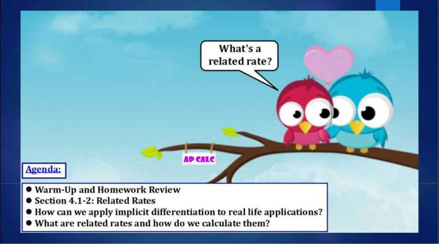 14 AP Calc AB Section 4.1-2: RR Pythagorean Theorem Examples 1 and 2