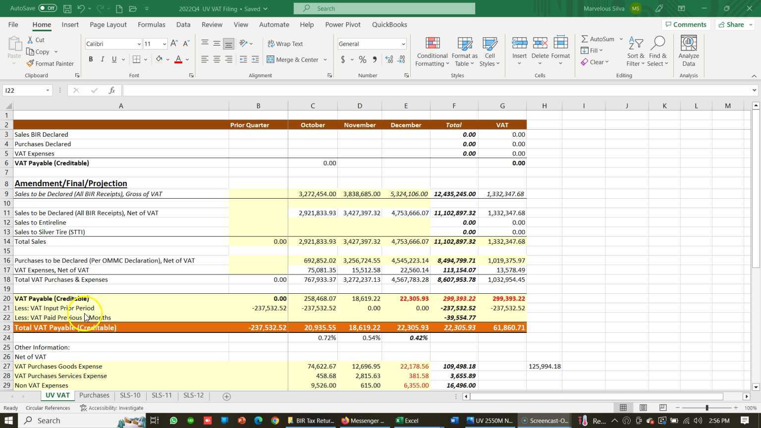 UV Excel Formula Use of