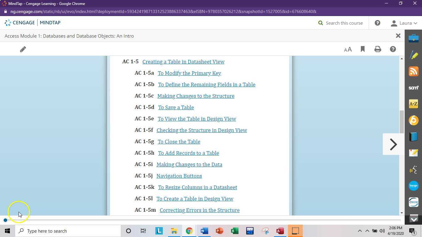 Access Enter Table Data
