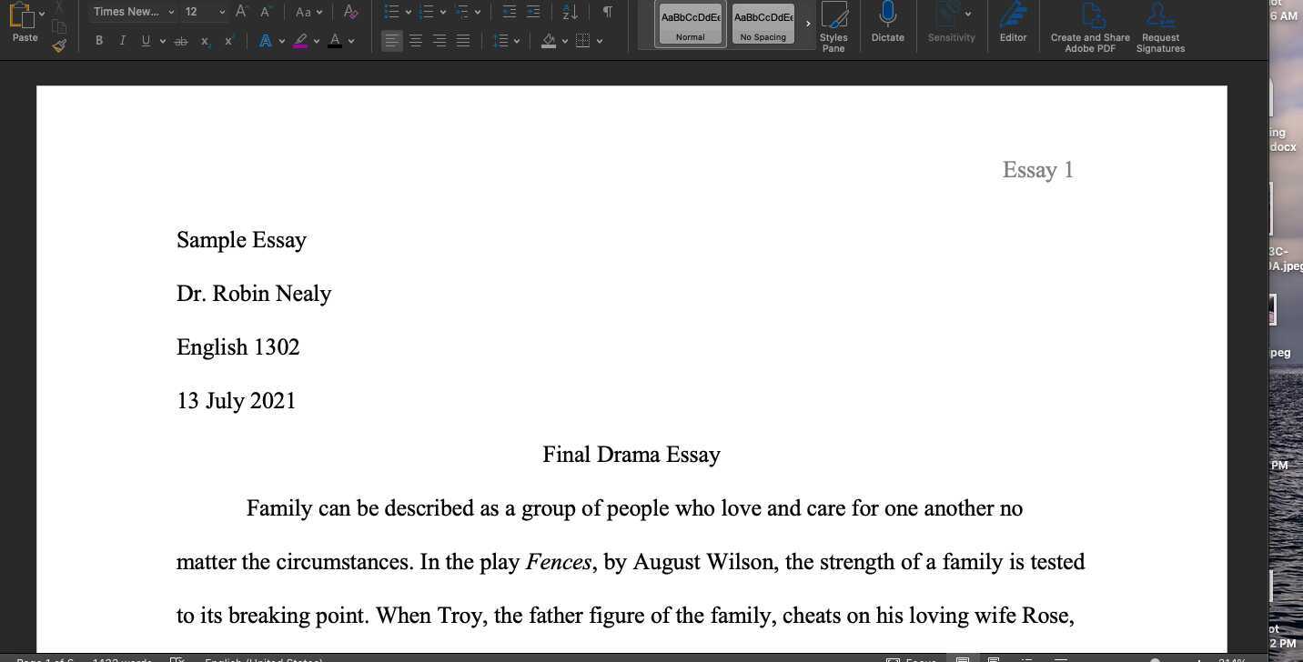 Sample Drama Research Paper Overview