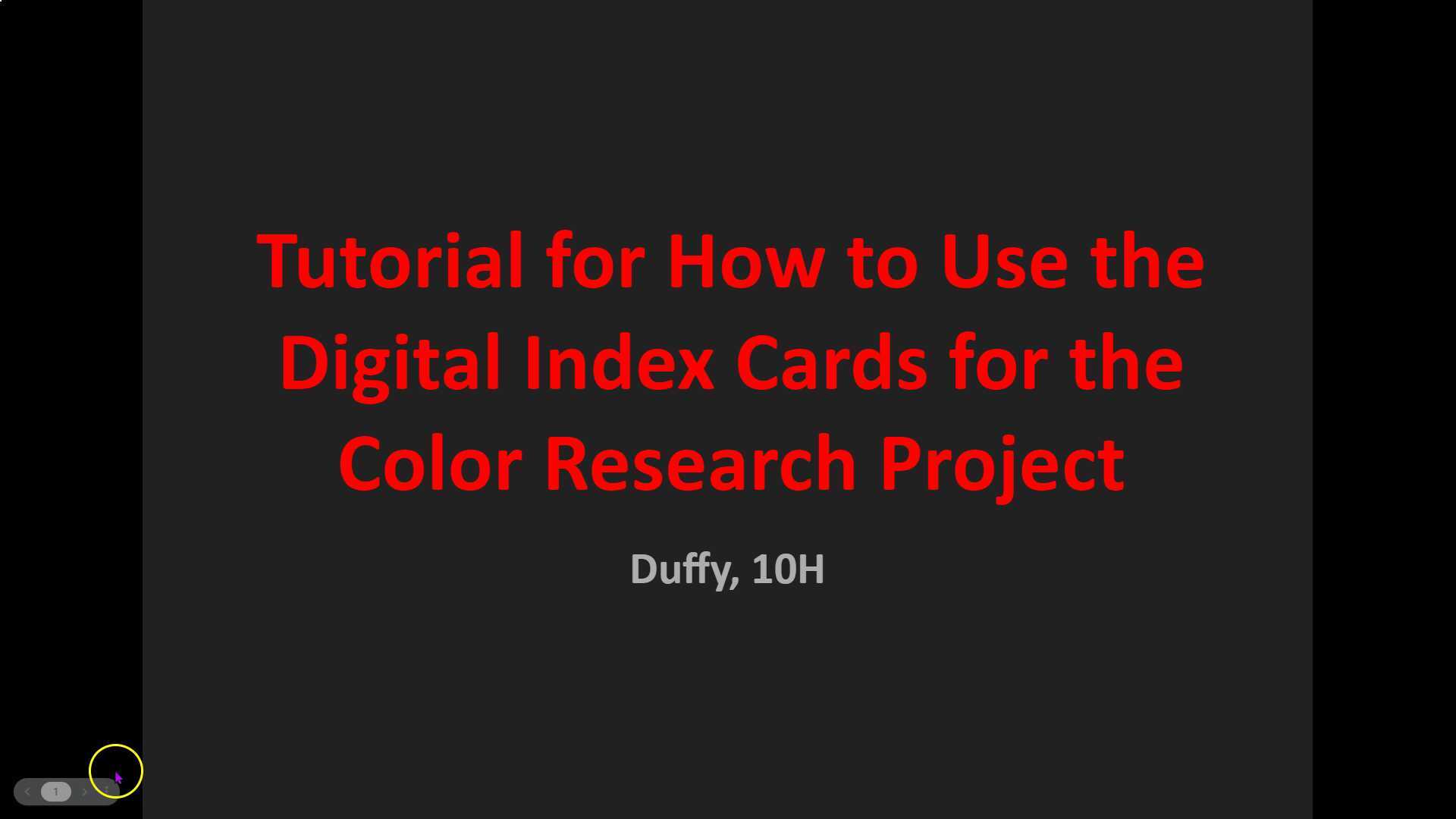 Tutorial for How to Use the Digital Index Cards in the Slide Deck for ...
