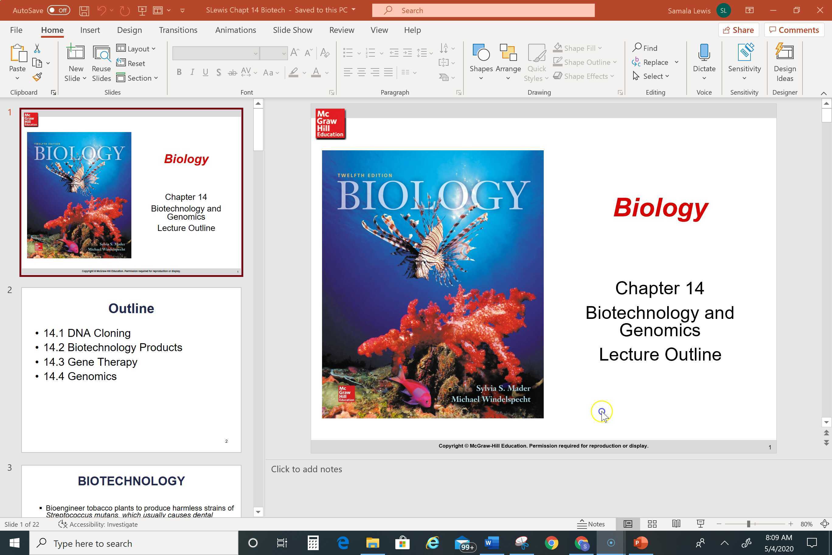 Chapter 14 & Lab 13 Part I