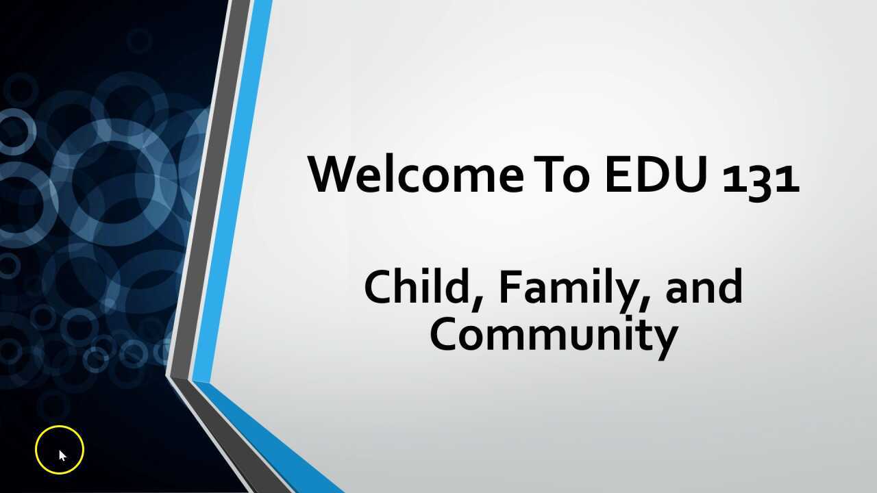 EDU 131 Welcome PowerPoint Video