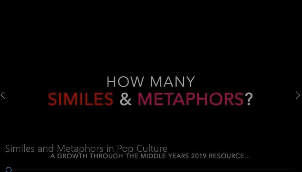 Similes and Metaphors in Pop Culture