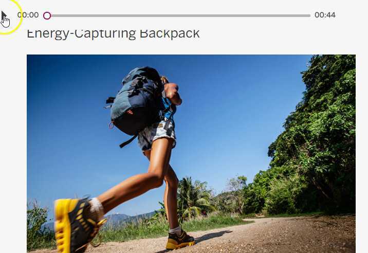 Energy Capturing Backpack