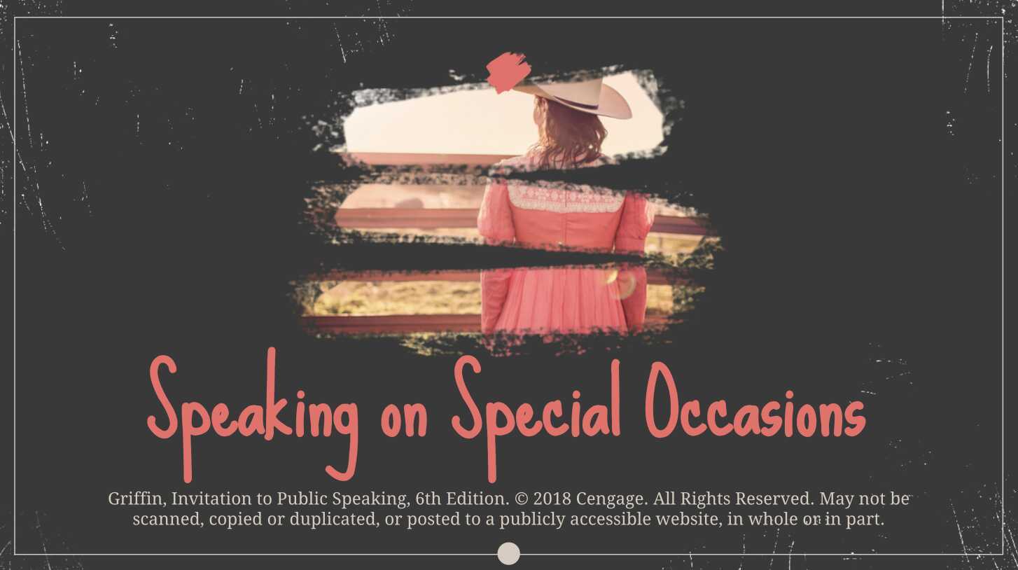 101.16 Spaking on Special Occasions