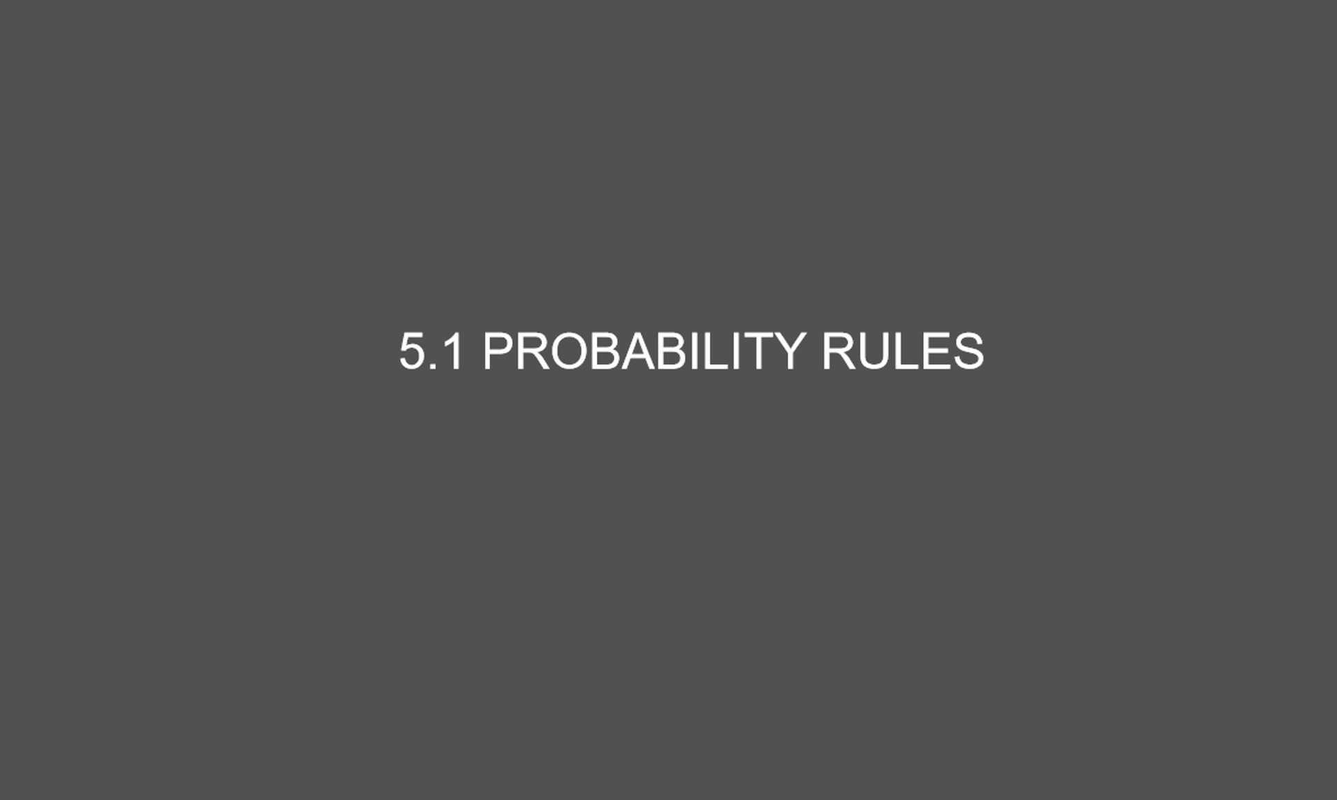 Probability Introduction