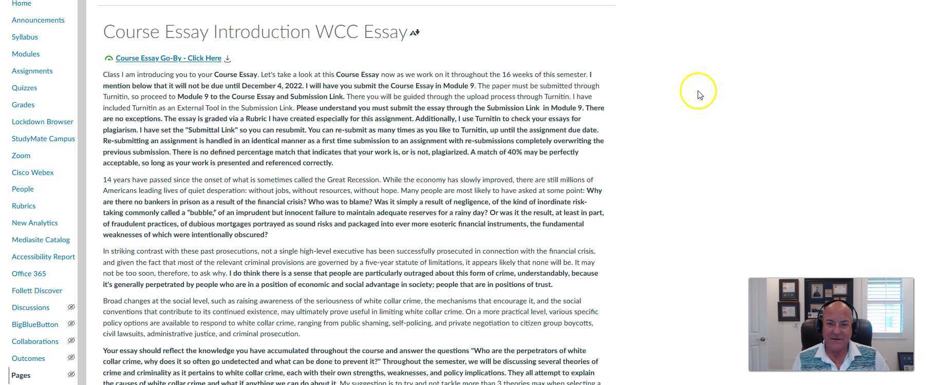 Course Essay Introduction