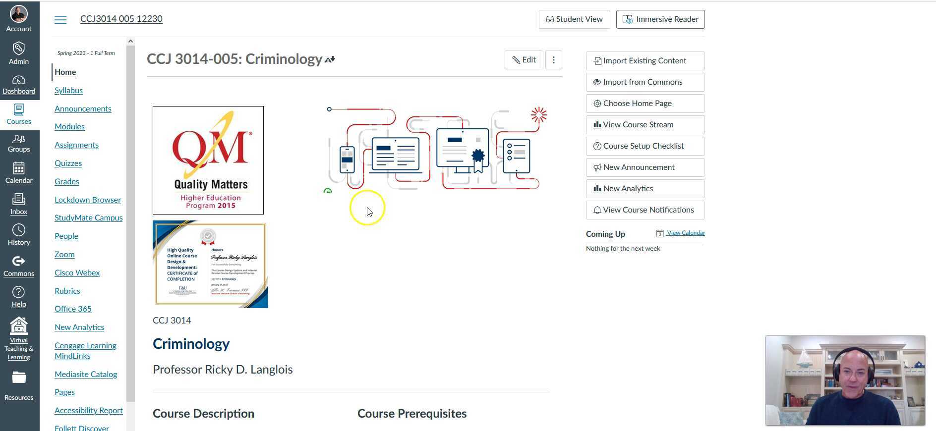 Welcome to the Course Class! Crim
