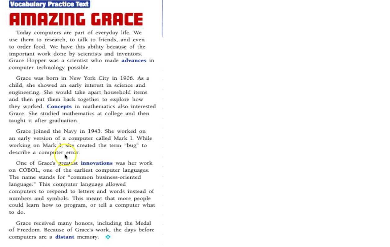 3rd grade unit 5 Amazing Grace (voiced)