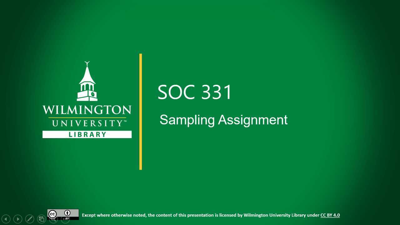 SOC 331 Sampling Assignment