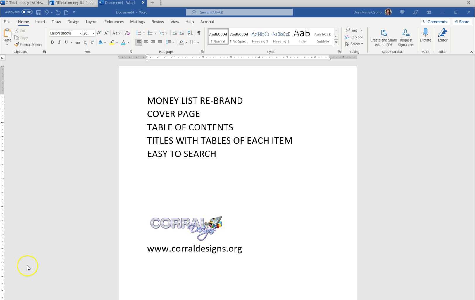 Money List ReBrand