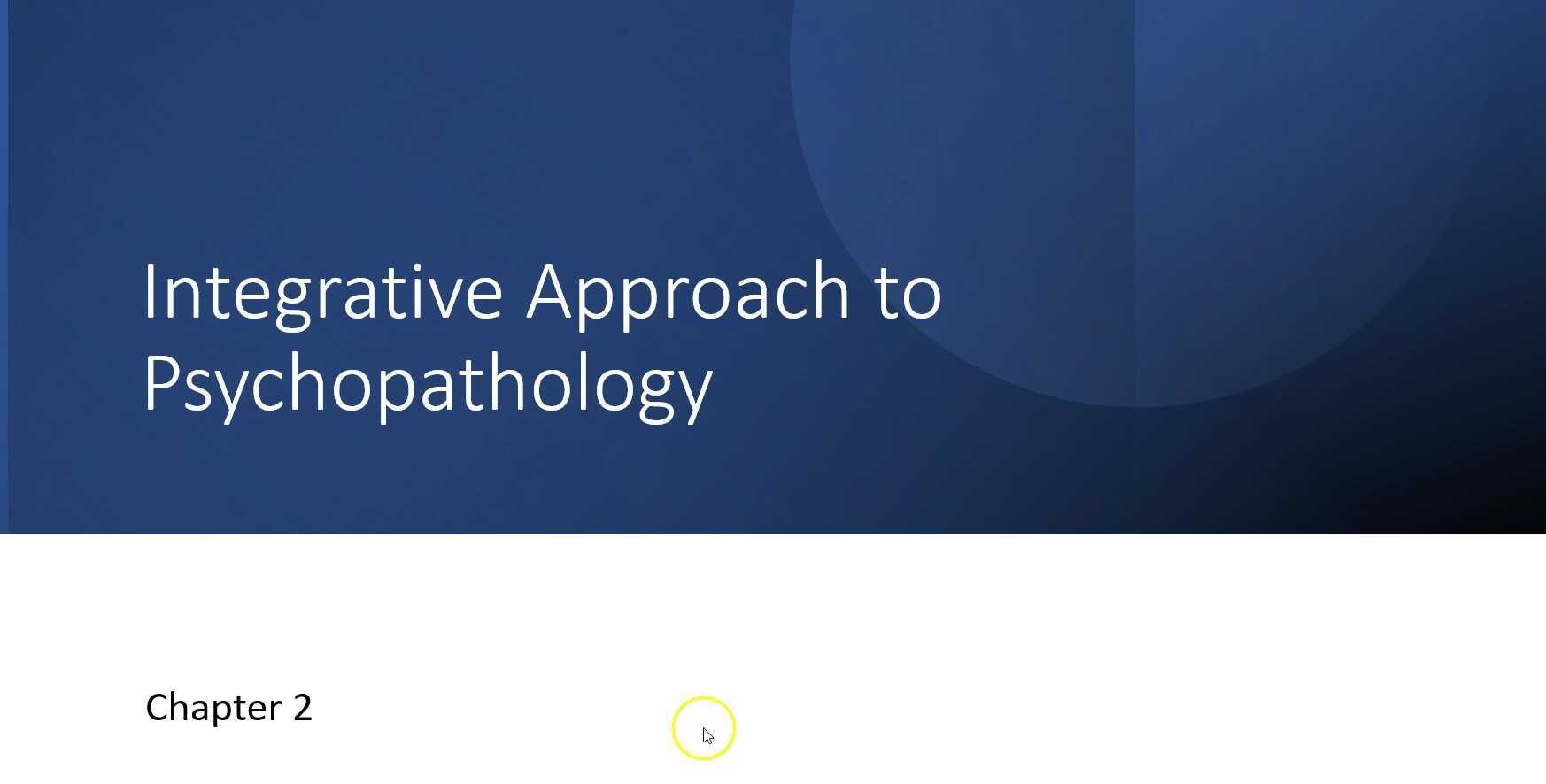 Abnormal Psyc Integrative Approaches part 2