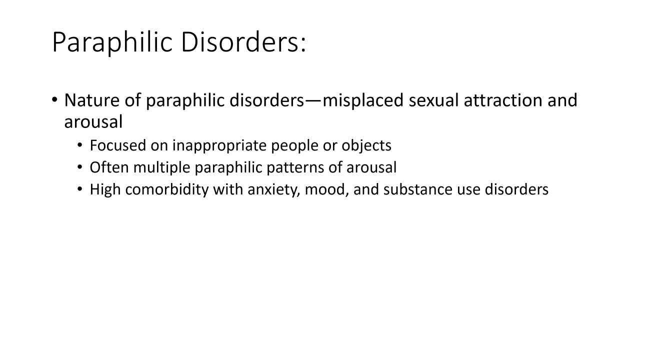 Abnormal Psyc Sexual Dis & Paraphilic Dis part 2