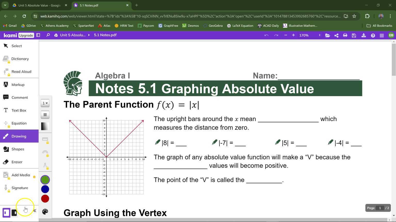 Alg 1 - Lesson 5.1