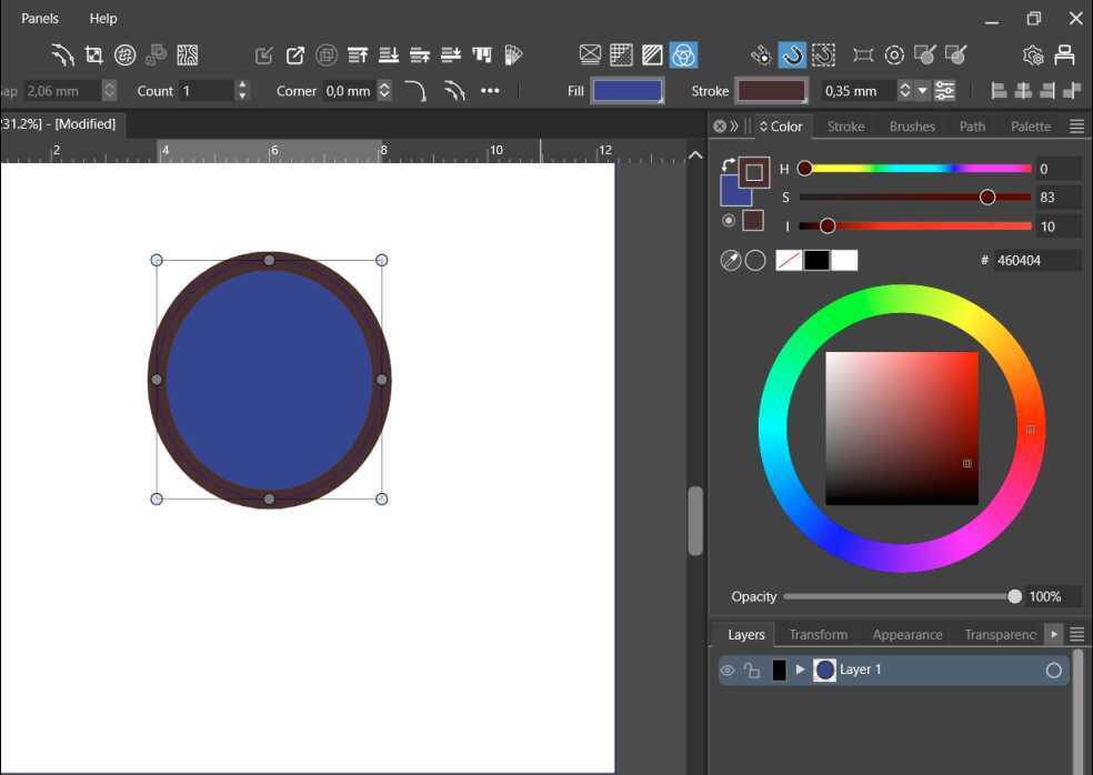 Color Picker in Context Bar