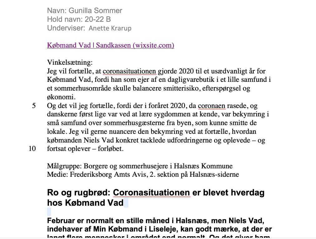 Nr 1. Gunilla. Opgave 2