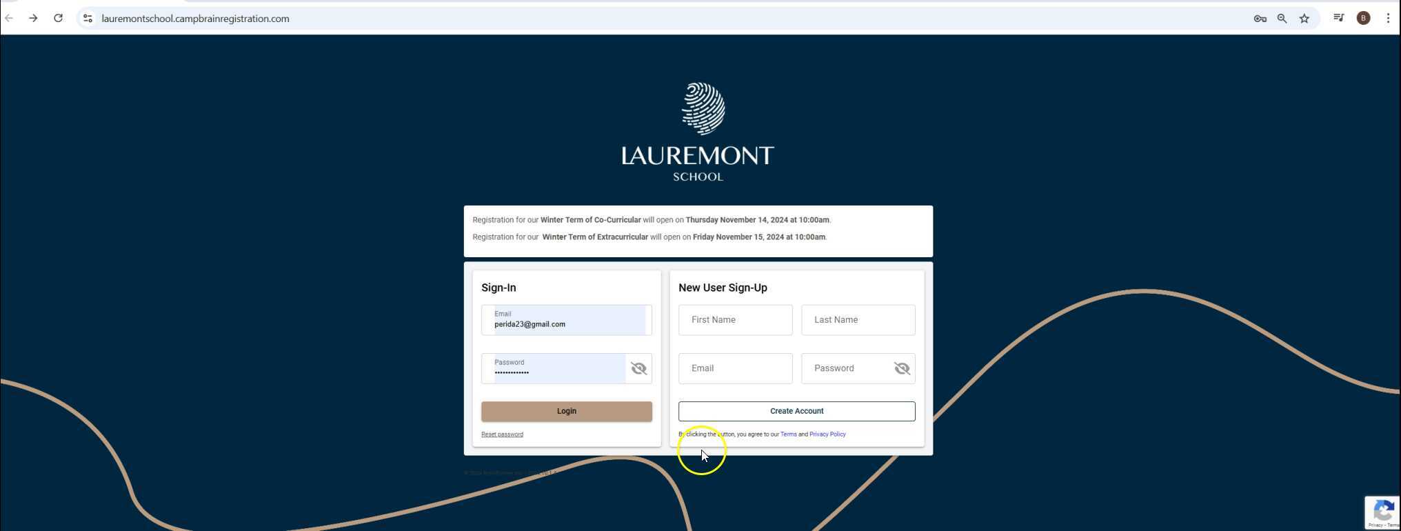 Returning User Registration