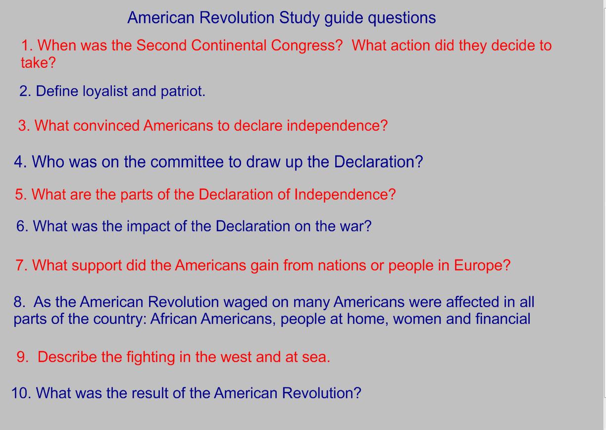 American Revolution lecture part 1