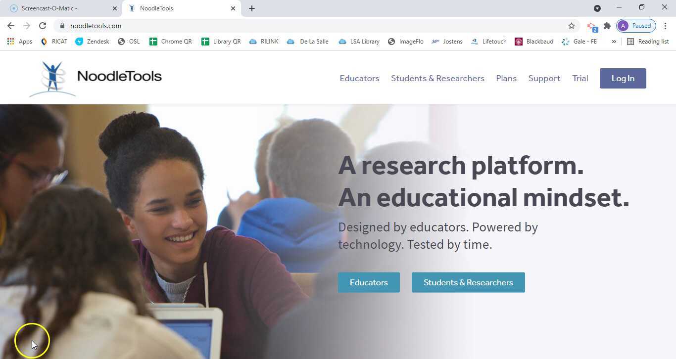 Share Noodletools with Teacher 2021