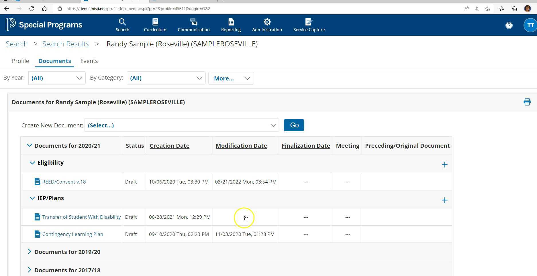 Uploading Documents in PowerSchool Special Programs