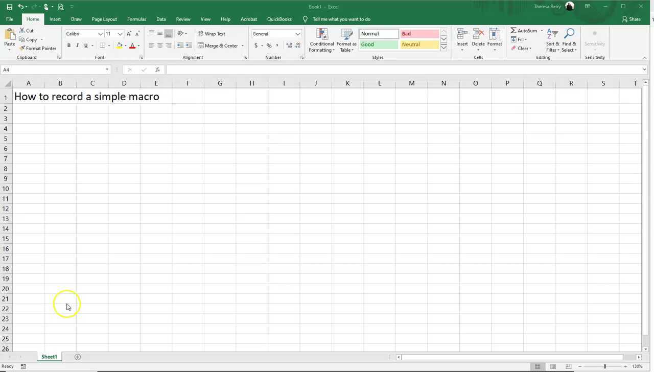 Macros in Excel