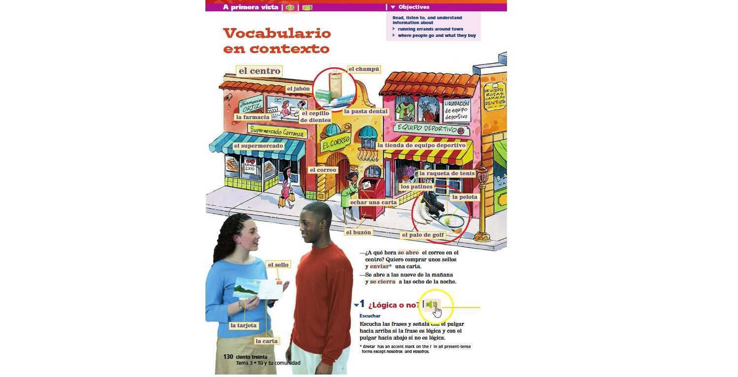 Texto pg. 130 Vocabulario en contexto