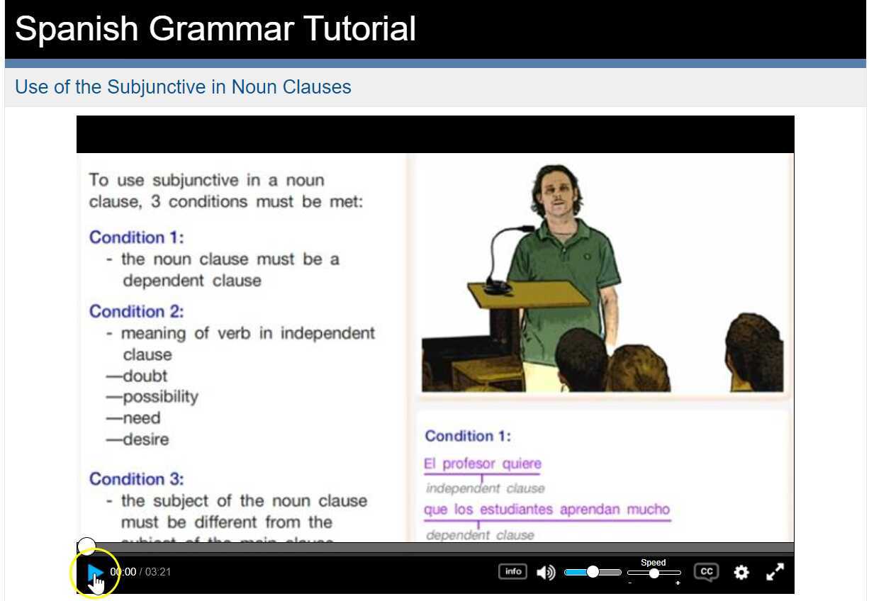 Use of the Subjunctive in Noun Clauses Gente Cap 15