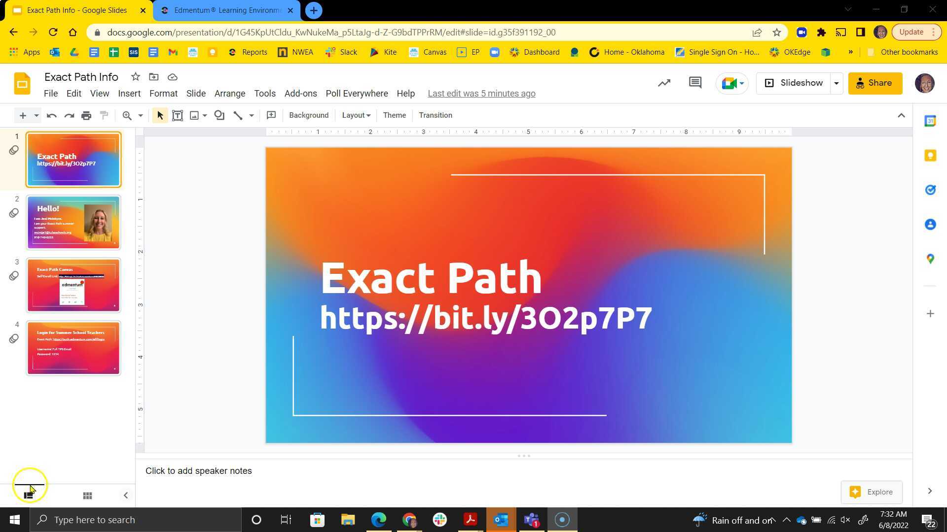 Exact Path Summer School Training