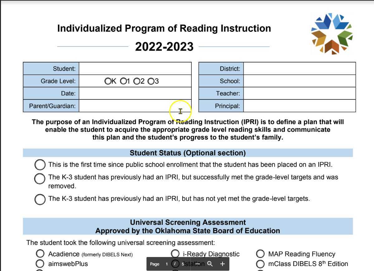 IPRI and Addendum Instructions