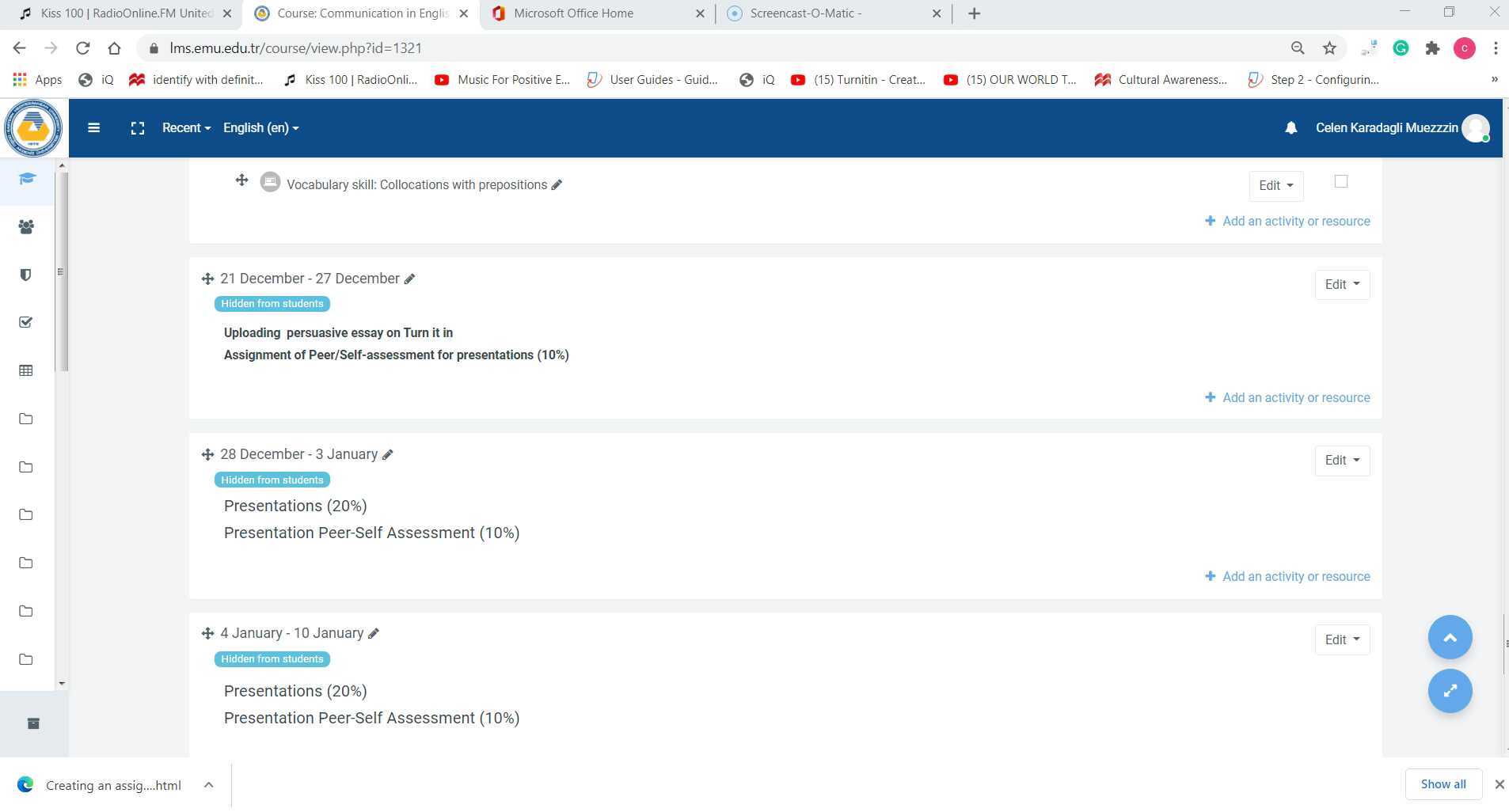 How to create a Turnitin Assignment in Moodle