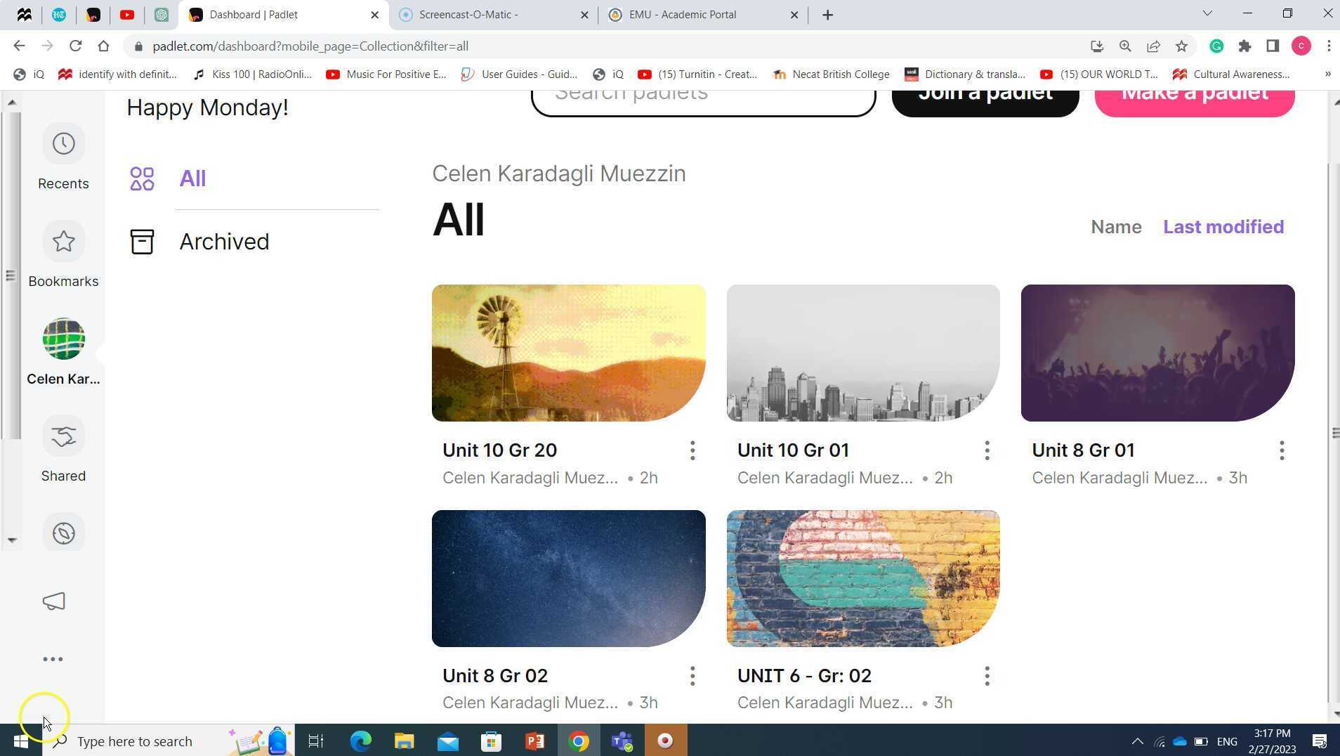 Using Padlet for writing practice_ Wall & Grid