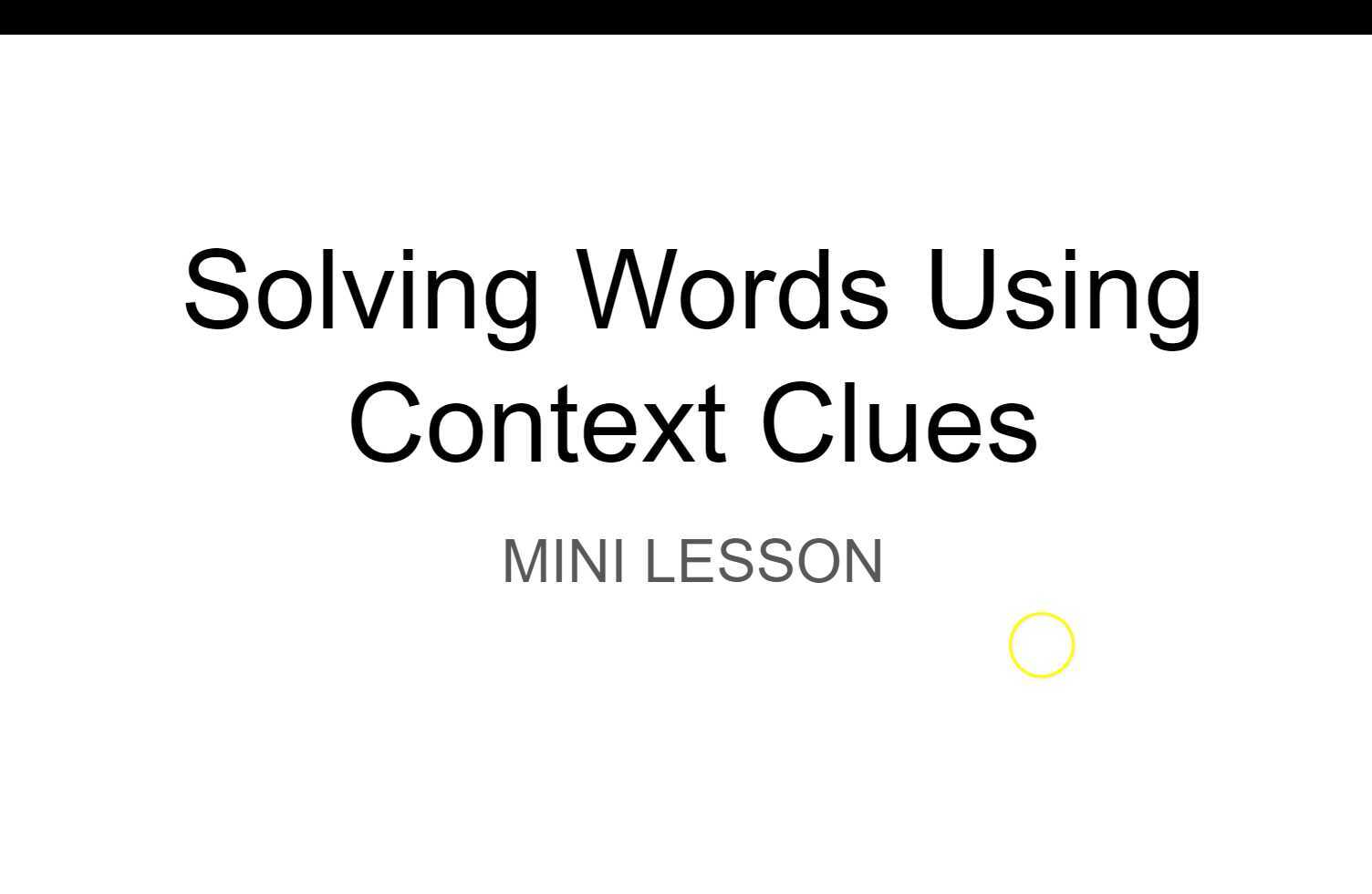 Solving Words Using Context Clues solving-words-using-context-clues