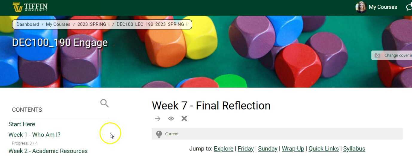 Week 7 DEC 100 02202023