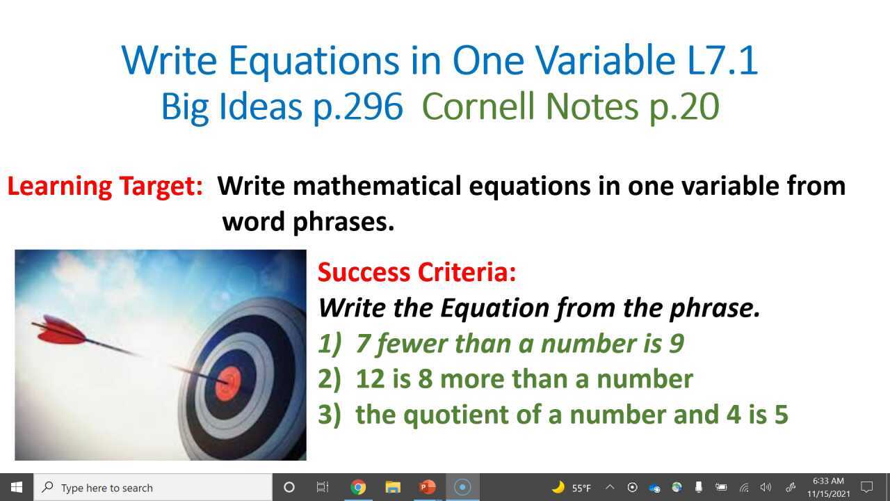 L7.1 Write Equations V1