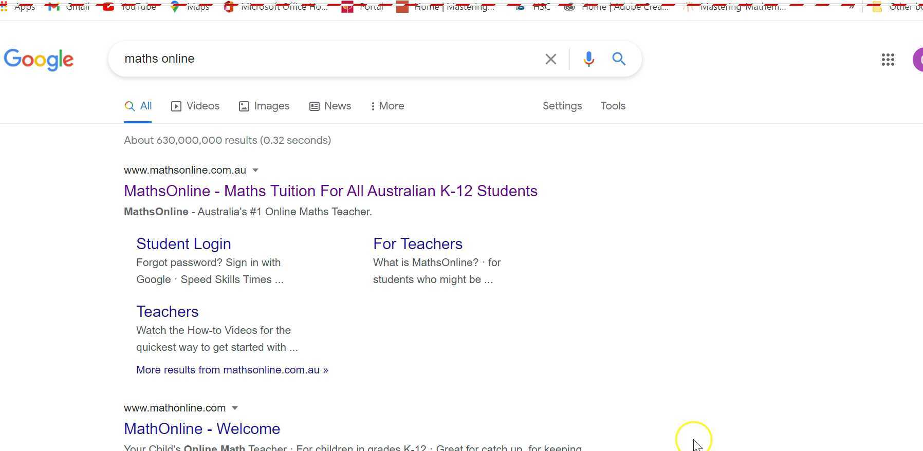 Maths Online instructions